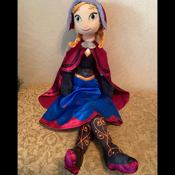 Disney | Toys | Disney Store Multicolor Frozen Princess Anna Doll Plush ...